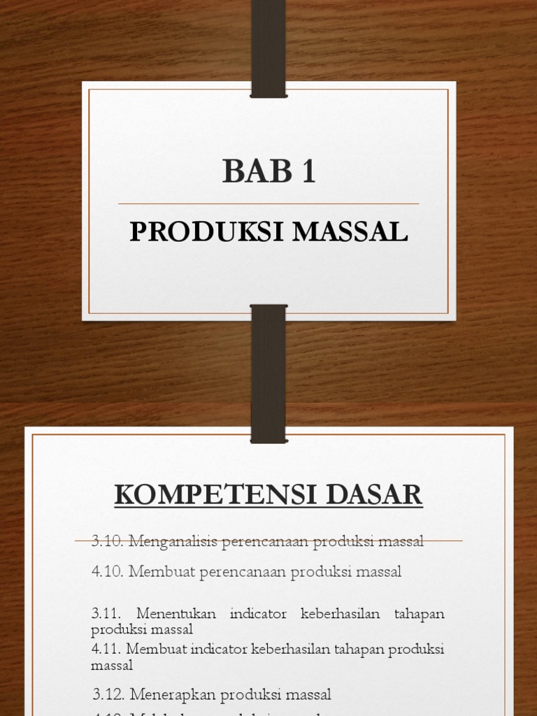 Bab 1 PKWU Perencanaan Produksi Massal | PDF