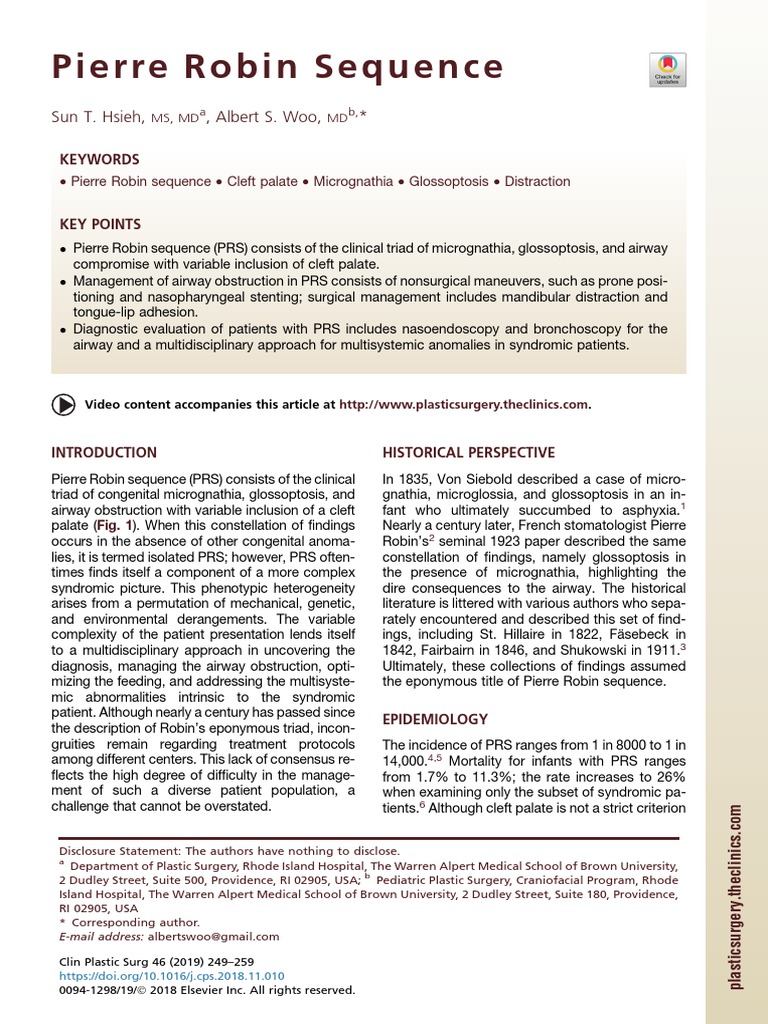 Pierre Robin Sindrome | PDF | Medicine | Clinical Medicine
