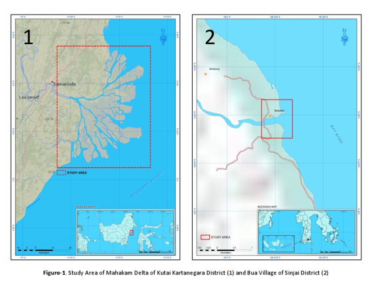 Figure-1. Study Area of Mahakam Delta of Kutai Kartanegara District (1 ...