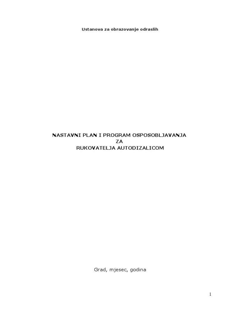 Autodizalica - Ogledni | PDF