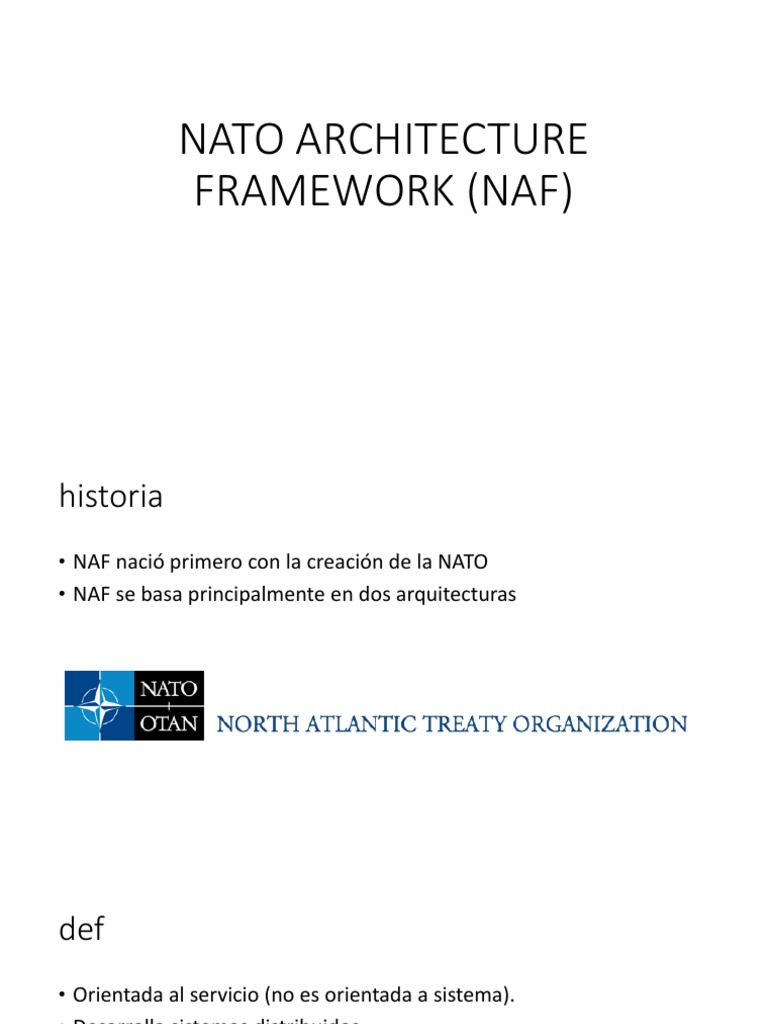 Nato Architecture Framework (Naf) | PDF