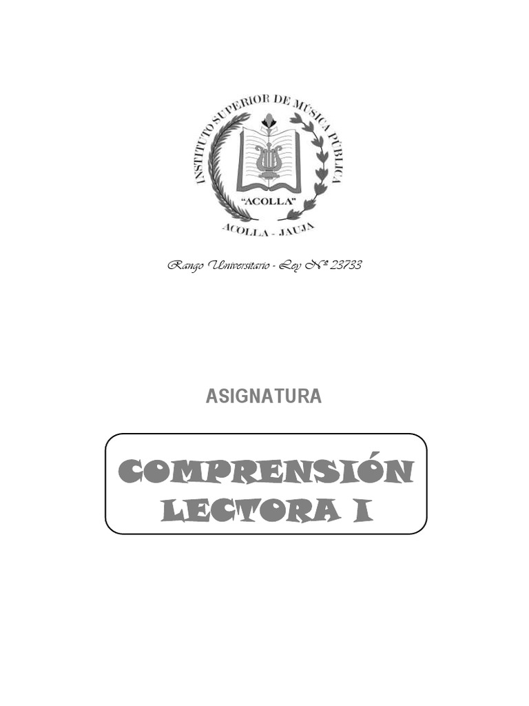 Libro de Comprensión Lectora | PDF | Comprensión lectora | Cognición