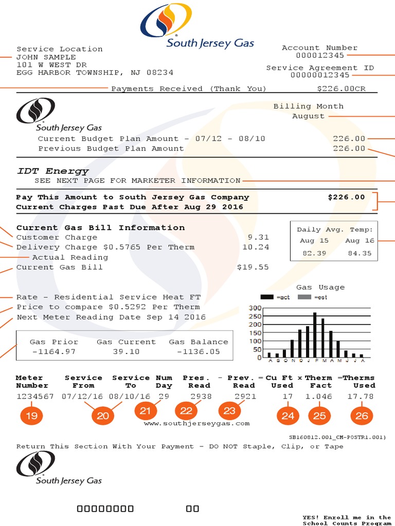 IDT Energy IDT Energy: Current Gas Bill Information Current Gas Bill ...