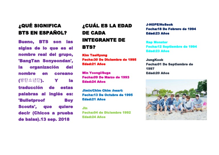 Qué Significa Bts en Español | PDF