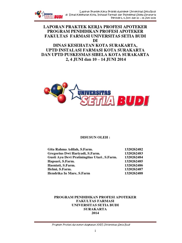 Laporan Pkpa Puskesmas Sibela Pdf