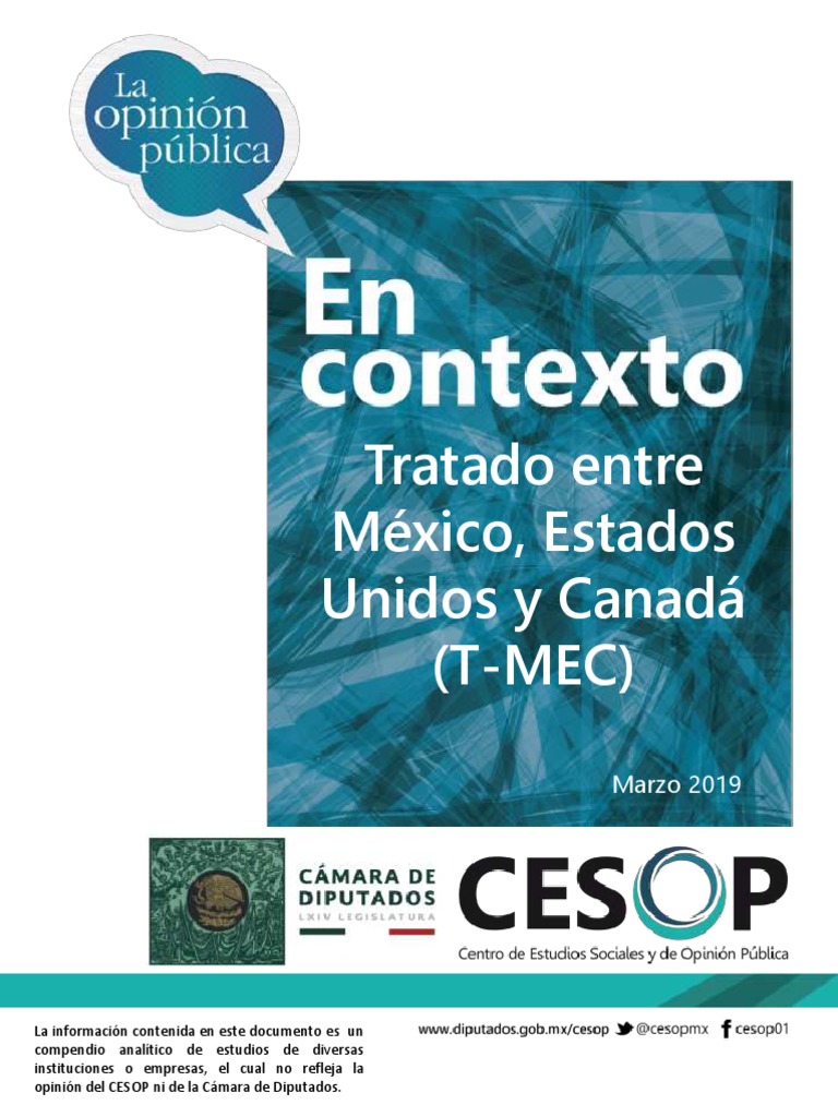 En Contexto Con El T-MEC (Mexico, EUA y CANADA) | PDF | Tratado de Libre Comercio Norteamericano ...