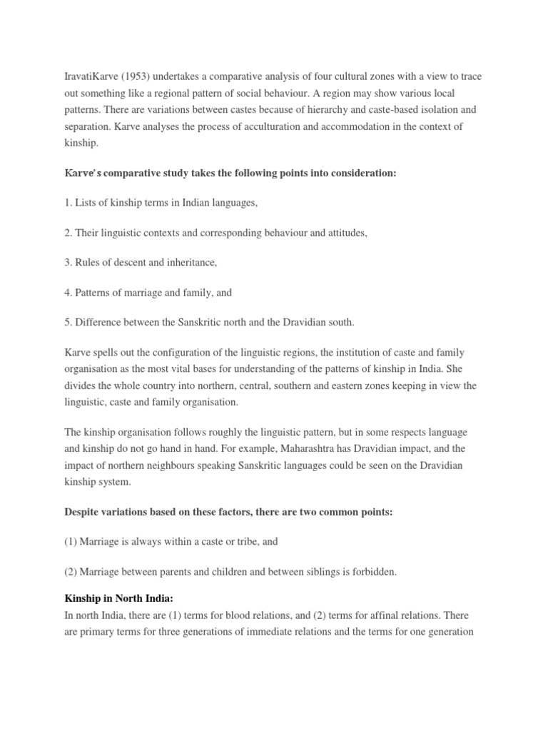 Iravati Karve | Download Free PDF | Kinship | Caste