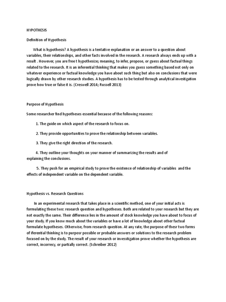 Hypothesis (Grp. 3) | PDF | Hypothesis | Causality