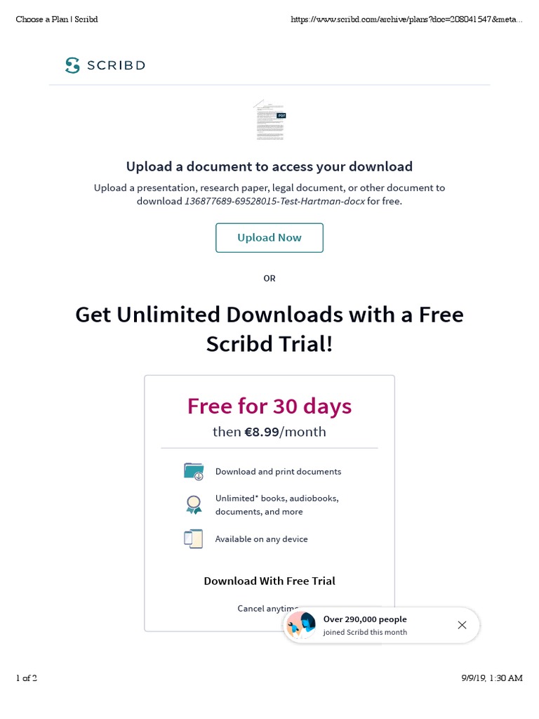 Choose A Plan - Scribd | PDF | Scribd | Computing