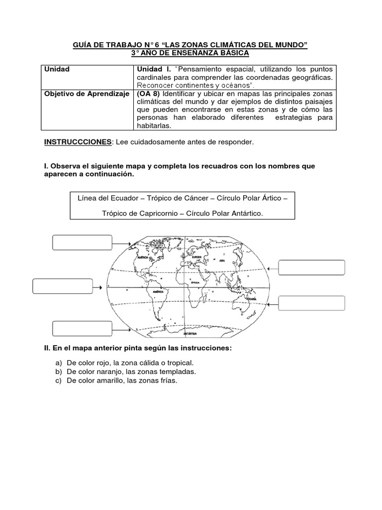 Guia 6 Las Zonas Climaticas Del Mundo 96737 20190306 20180314 144207 | PDF