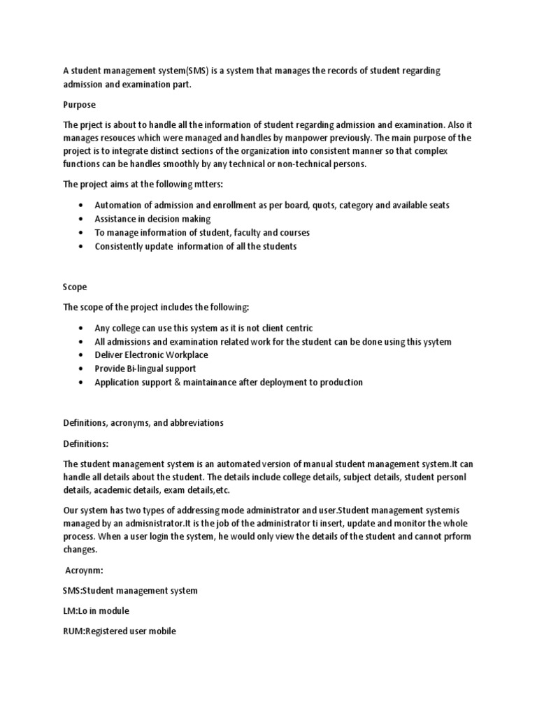 Student Management System Overview | PDF | Computers
