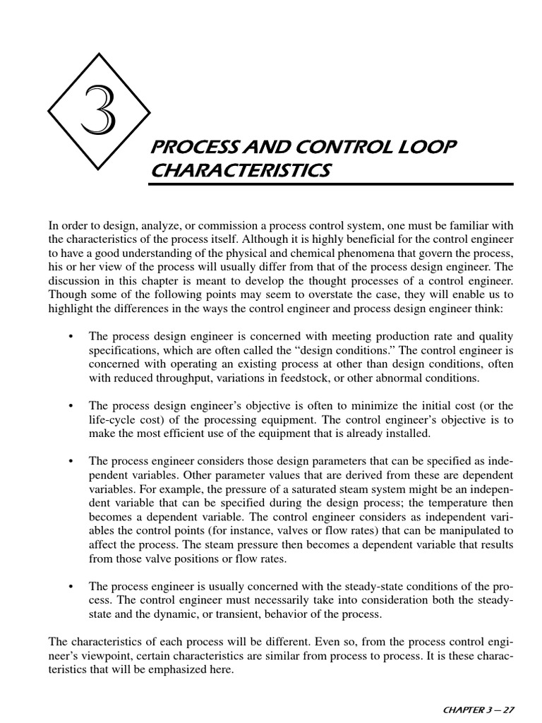 Process and Control Loop Characteristics: Wade04.book Page 27 Thursday ...