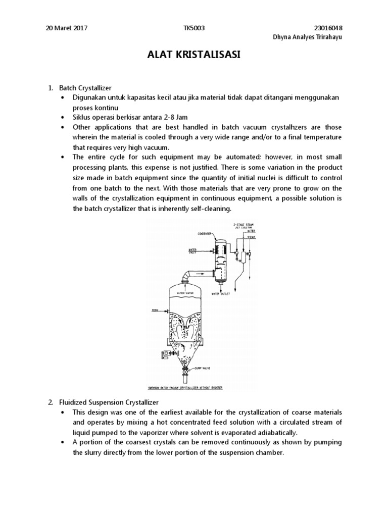 Alat Kristalisasi | PDF | Crystallization | Evaporation