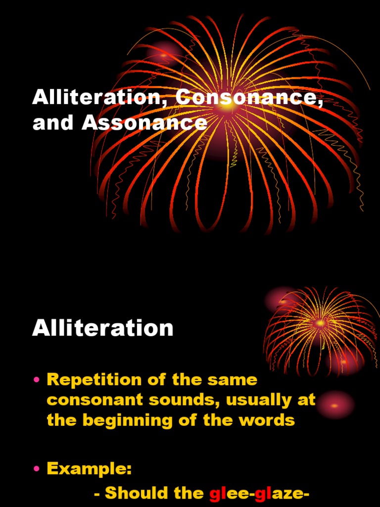 Alliteration, Consonance, and Assonance | PDF