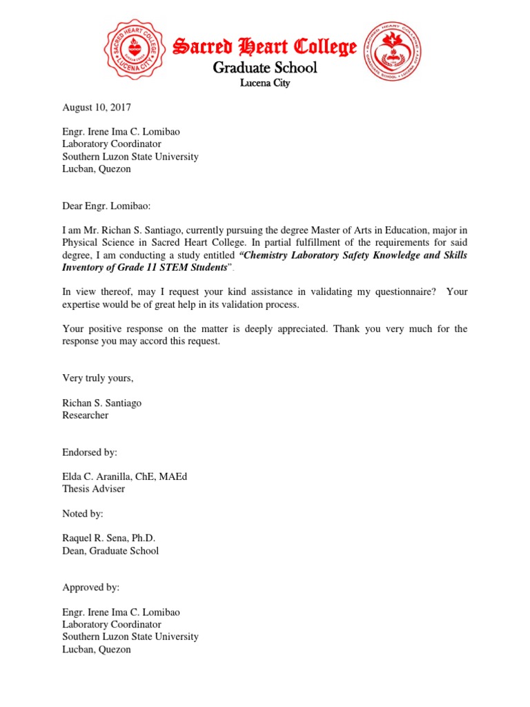 S1 Sample Letter To The Validator | PDF