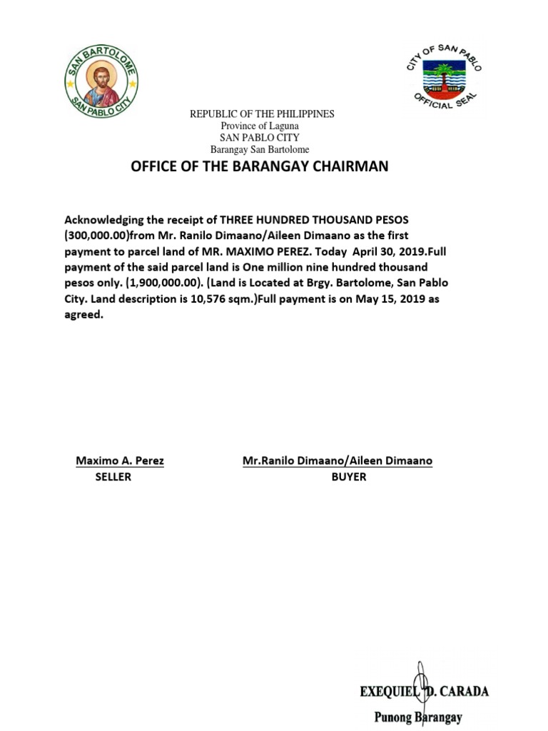 Barangay Certification | PDF | Philippines | Business