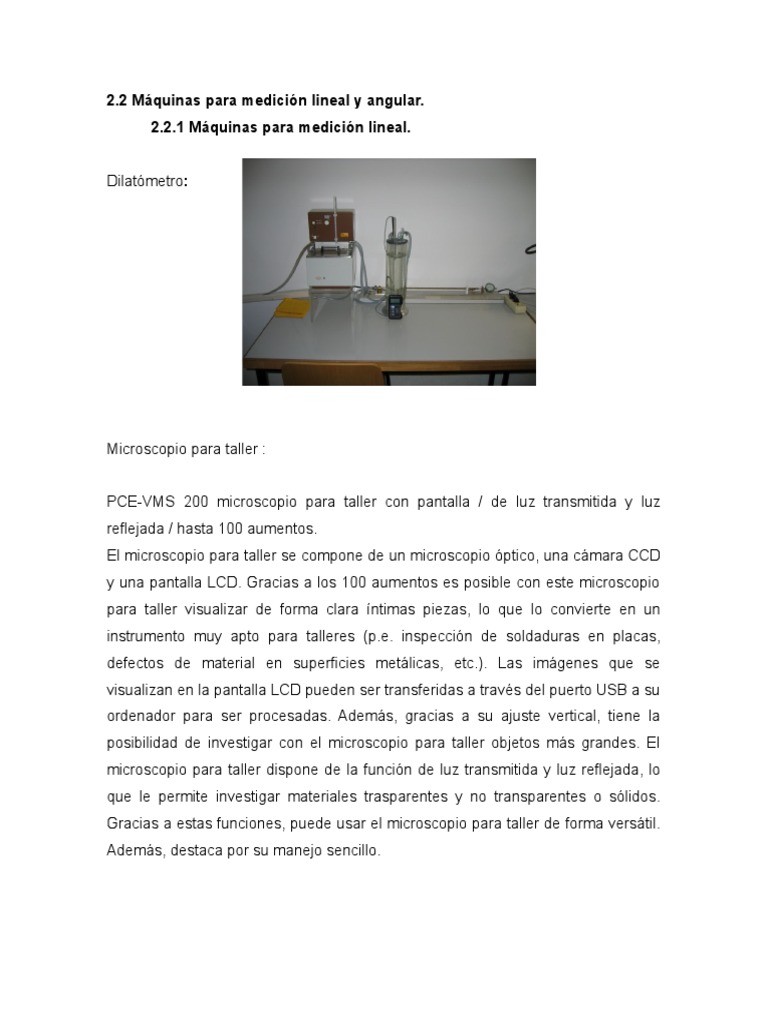 Maquinas para Medición Lineal | PDF