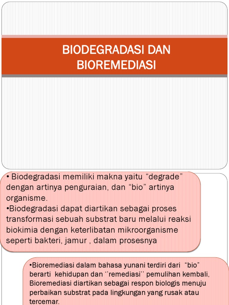 MENGENAL BIODEGRADASI DAN BIOREMEDIASI | PDF