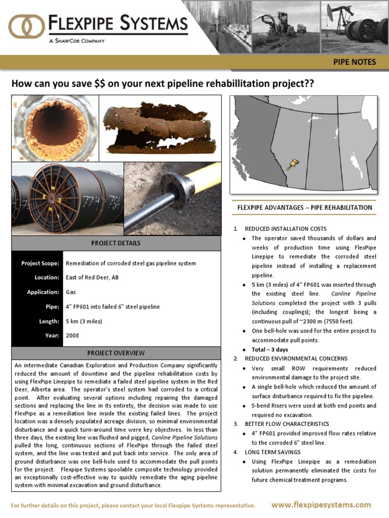 Save thousands on pipeline rehab with FlexPipe | PDF | Pipeline Transport | Corrosion