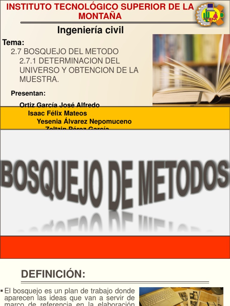 2.7 Bosquejo Del Metodos | PDF | Muestreo (Estadísticas) | Estadísticas