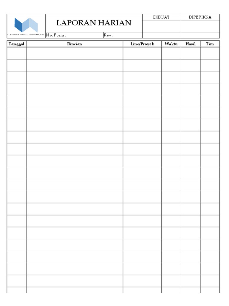 New Daily Report Form | PDF