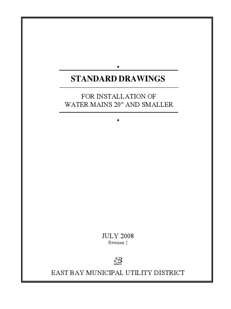 Standard Drawing Installation Water | PDF | Pipe (Fluid Conveyance ...