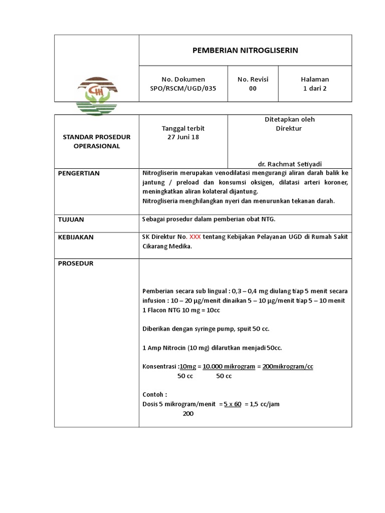 Sop Panduan Rca PMKP | PDF