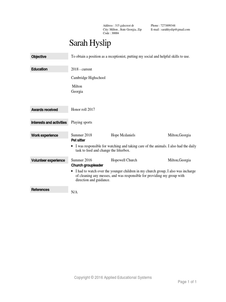 Final Resume | PDF
