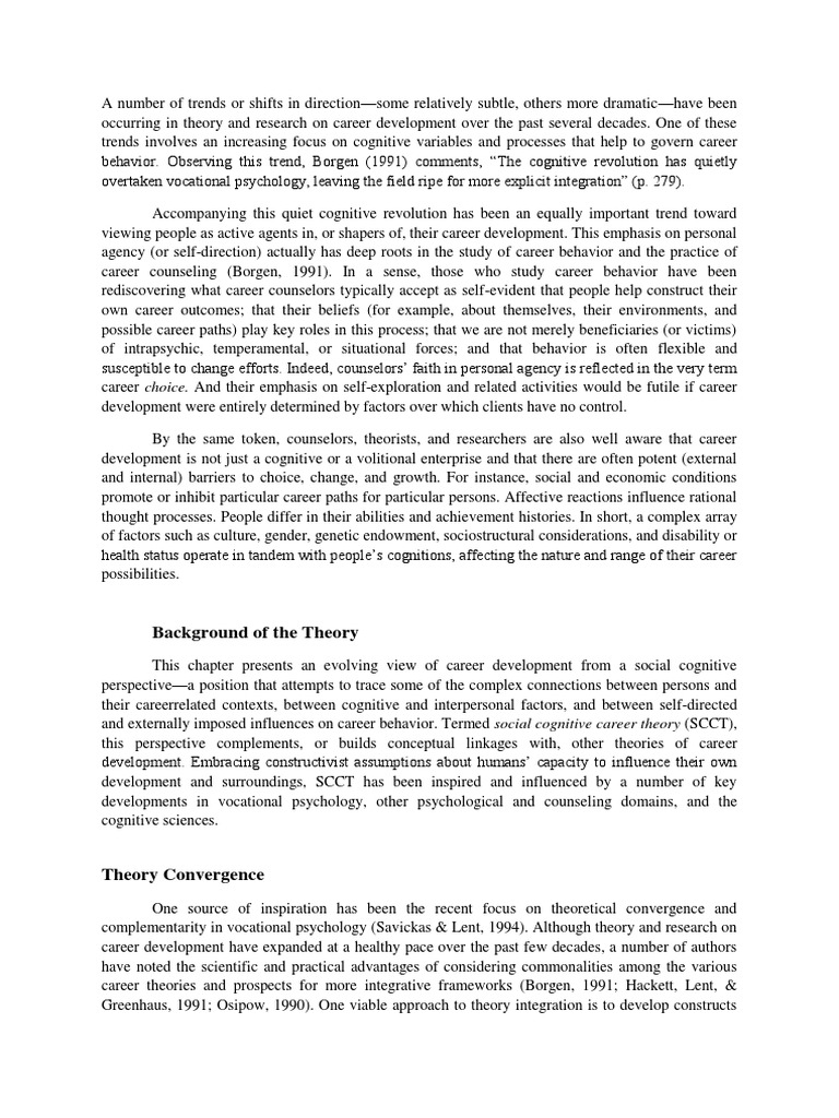 Background of The Theory | PDF | Self Efficacy | Goal