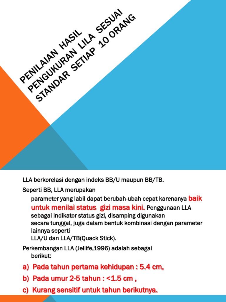 Penilaian Hasil Pengukuran Lila Sesuai Standar Setiap 10 | PDF