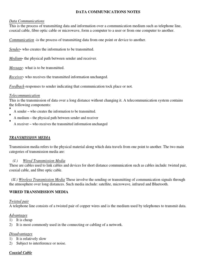 Data Communications Notes Unit 4 | PDF | Computer Network ...