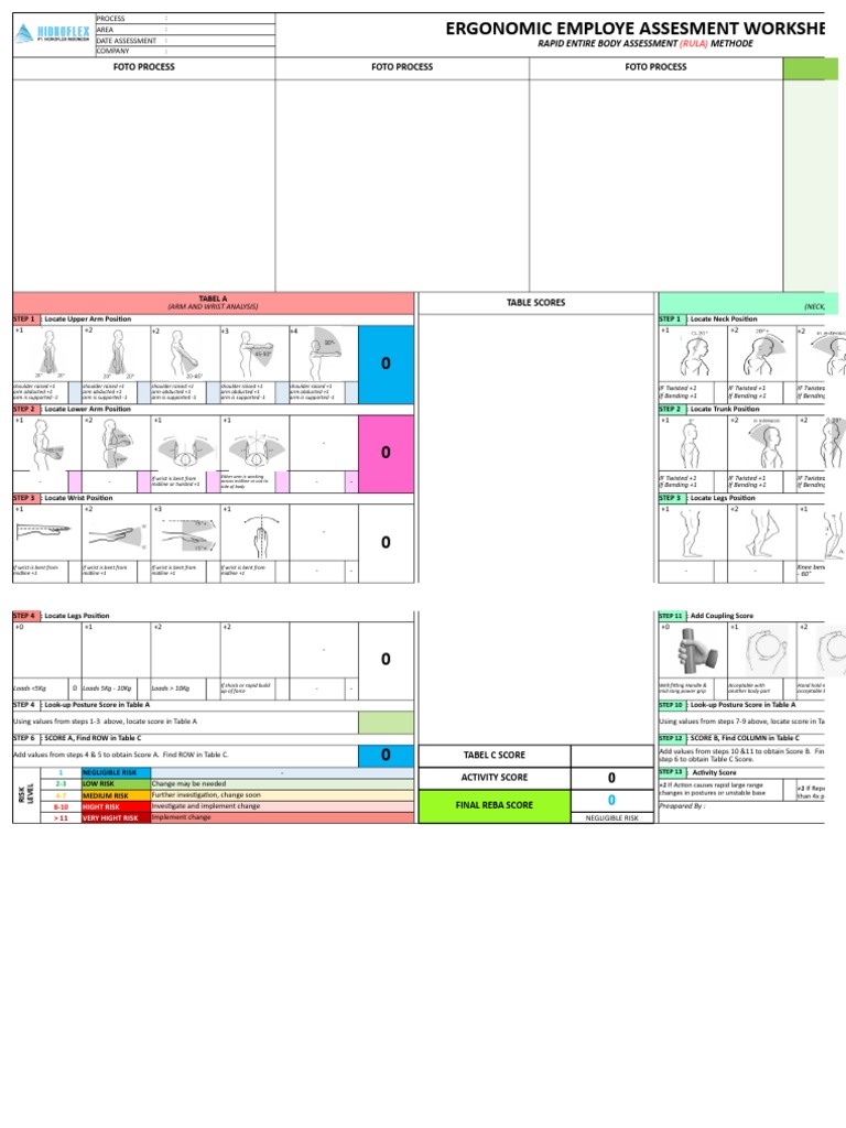 Form RULA - Office Assessment | PDF | Anatomical Terms Of Motion ...