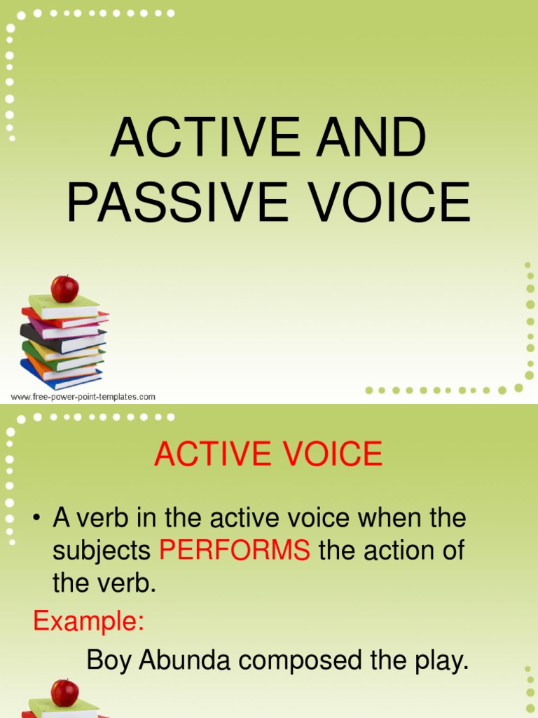 Active and Passive Voice | PDF