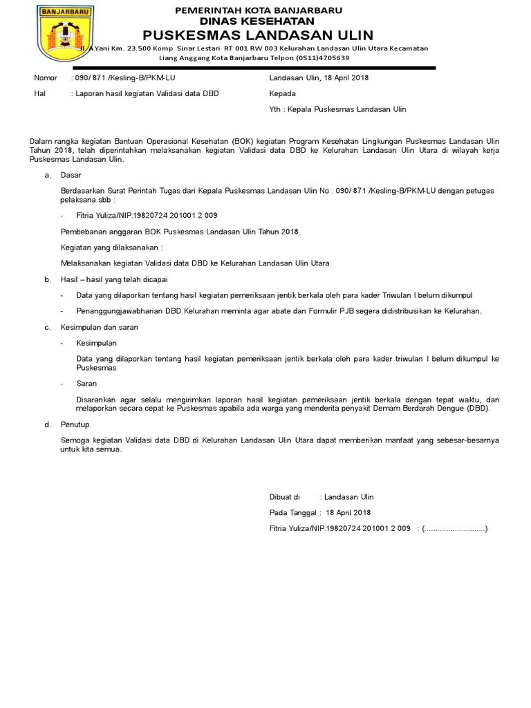 Validasi Data DBD April 2018 | PDF