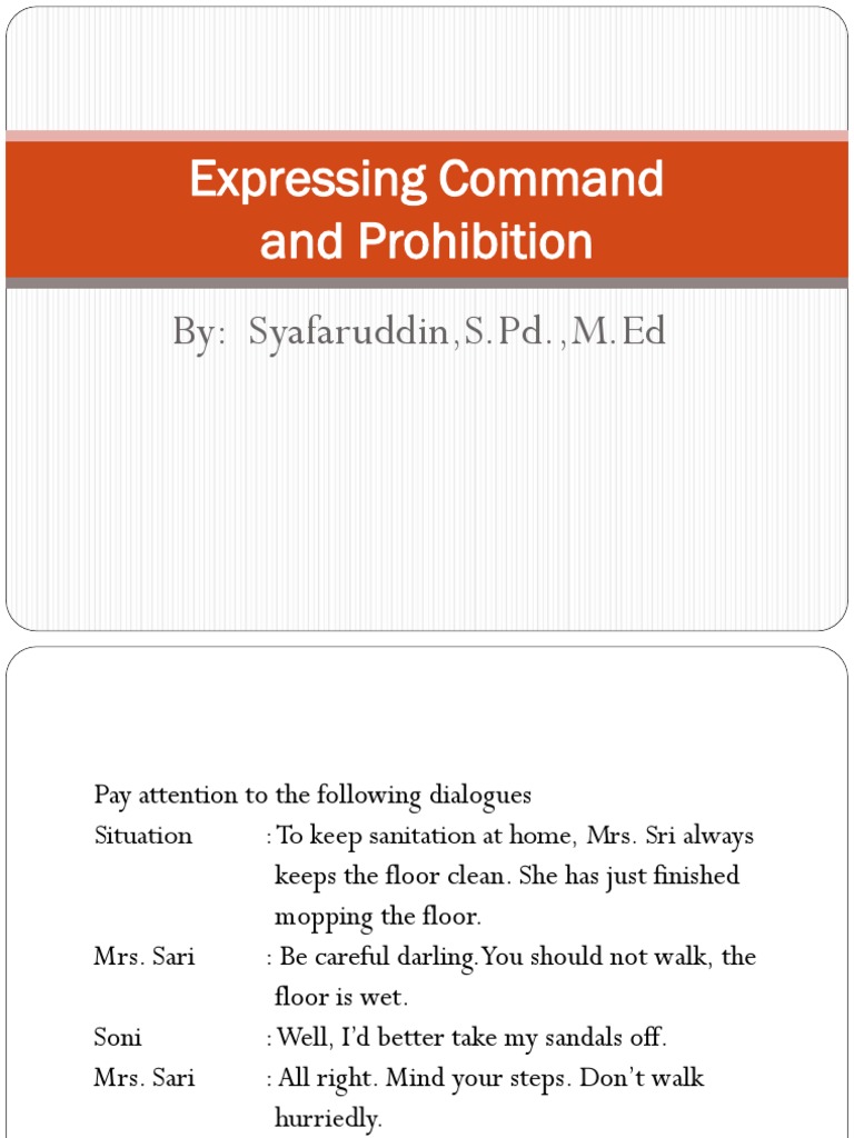 1.expressing Command and Prohibition | PDF