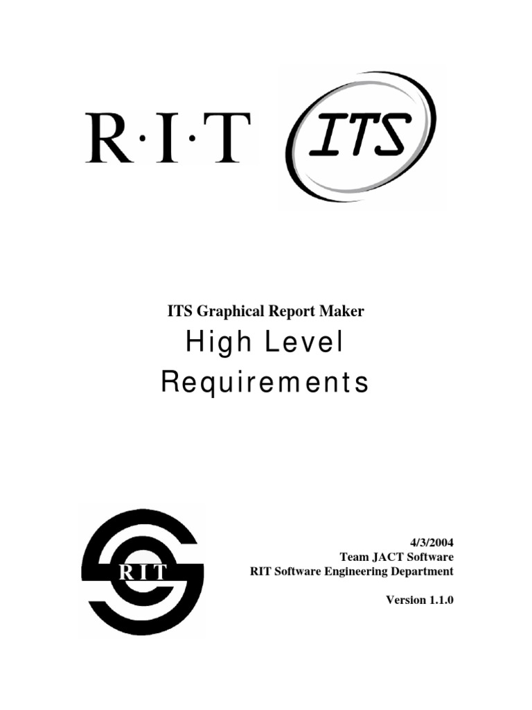 High Level Requirements: ITS Graphical Report Maker | PDF | Databases ...