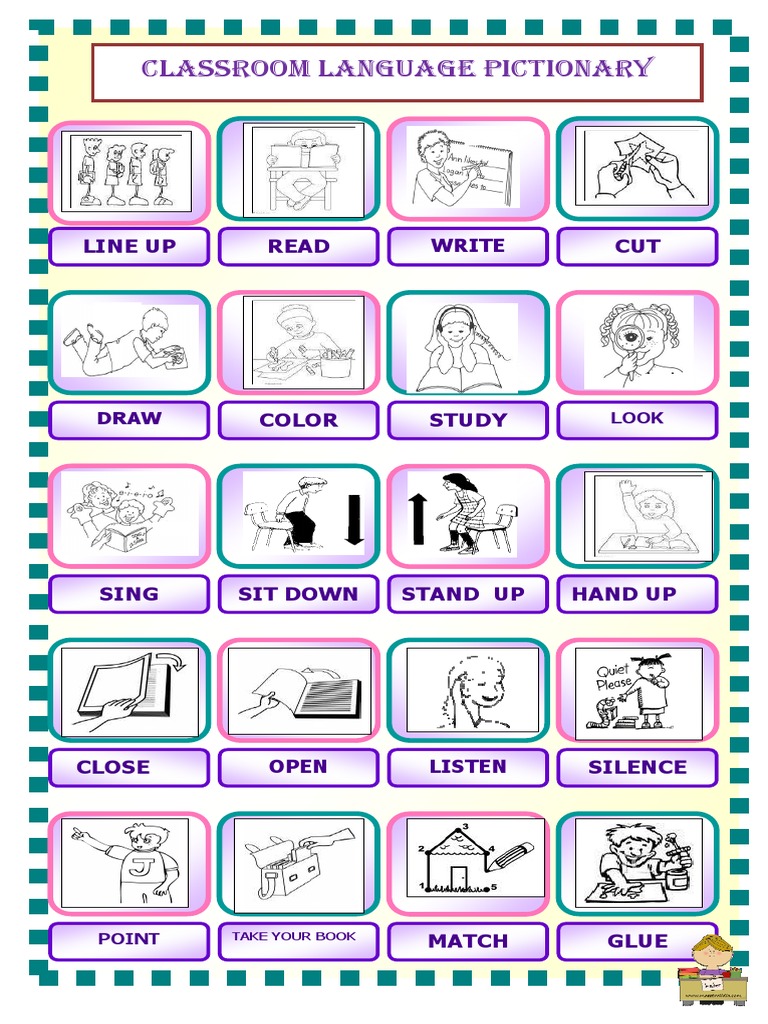 Classroom Language Pictionary PDF | PDF