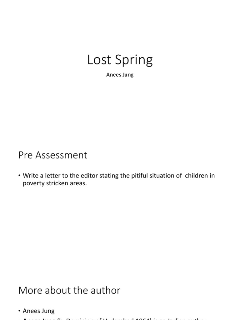 Lost Spring | PDF