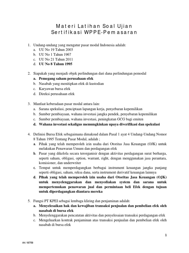 100 Soal WPPE PDF | PDF | Bisnis