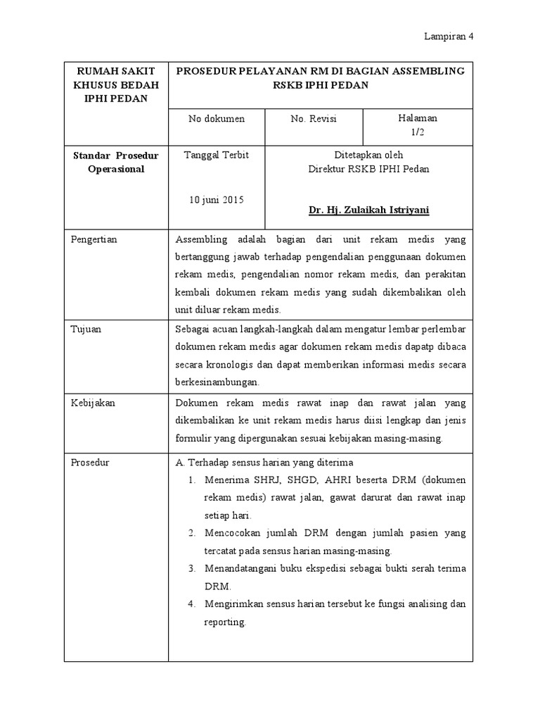 Sop Assembling | PDF