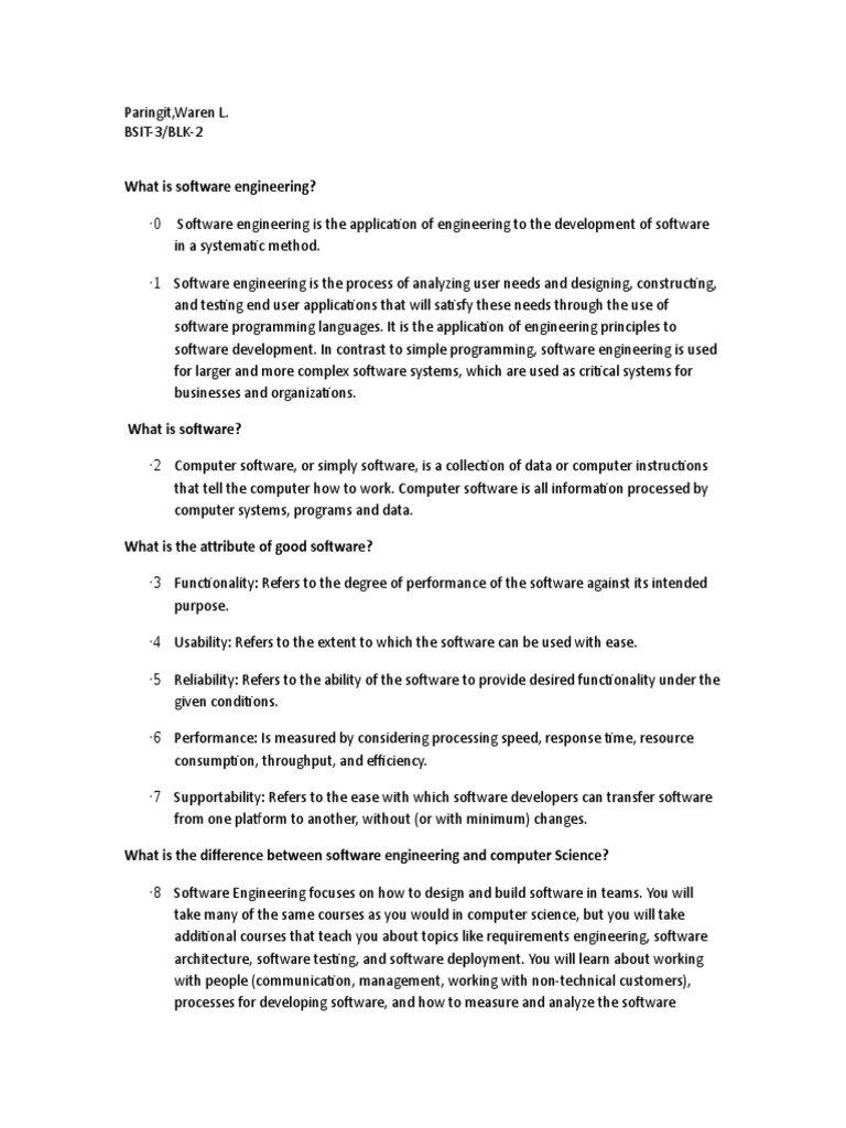 What Is Software Engineering? | PDF | Computer Science | Software