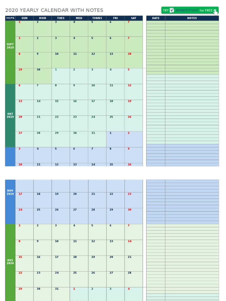 IC 2020 Yearly Calendar With Notes 8583 | PDF | Public Holiday | Traditions