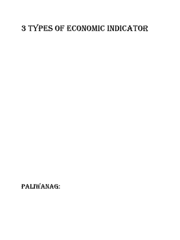 3 Types of Economic Indicator | PDF