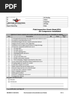 Air Blower Checklist PDF | PDF