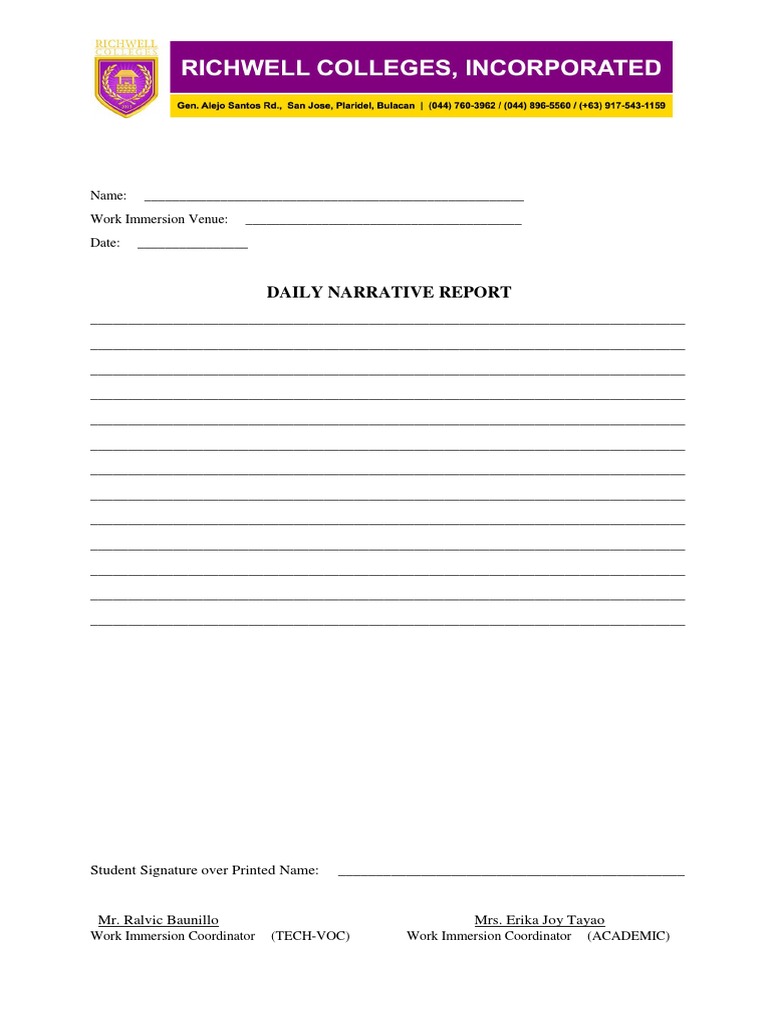 Narrative Report | PDF