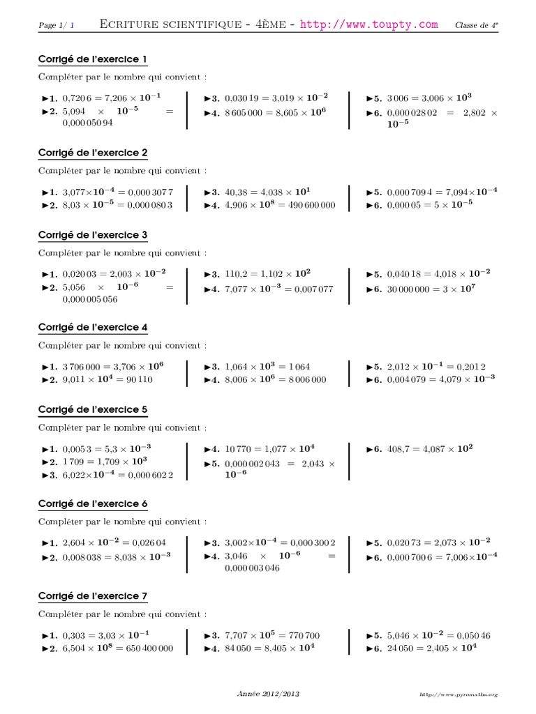 Ecriture Scientifique 2 Corrige | PDF