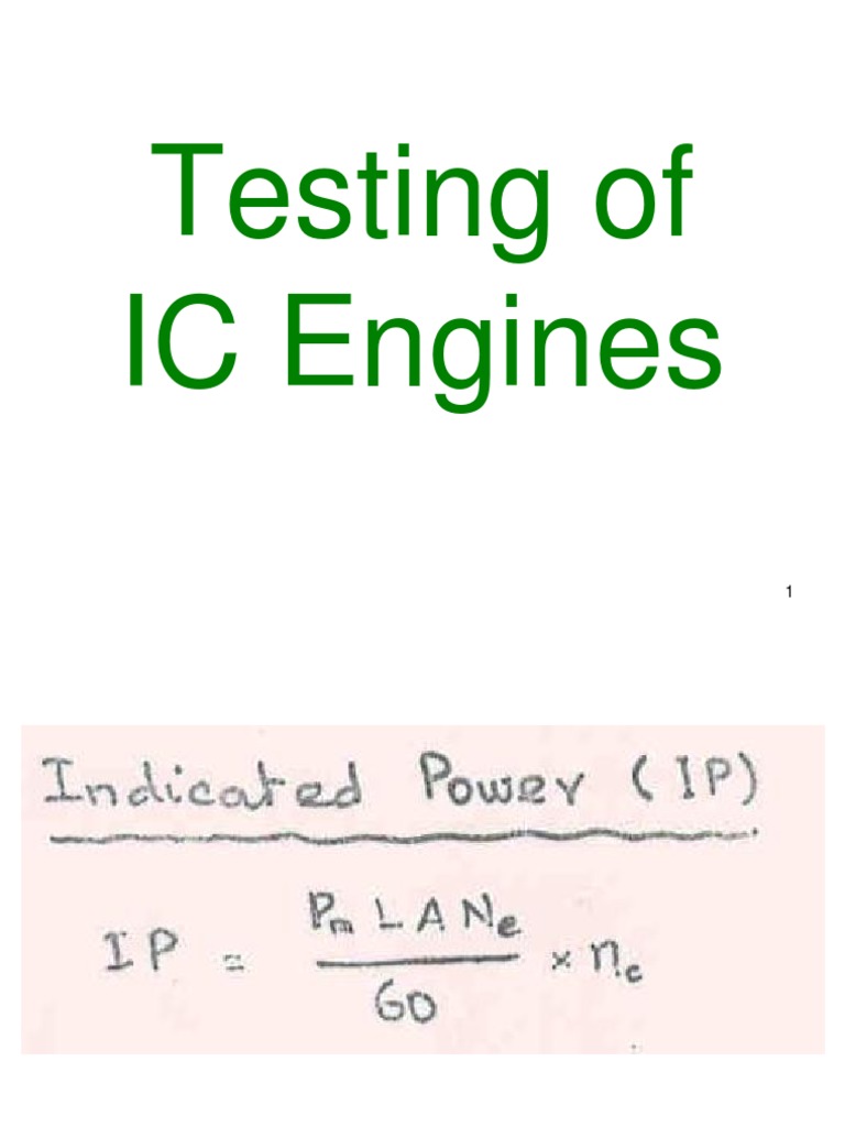 Testing of IC Engines | PDF | Engines | Physical Quantities
