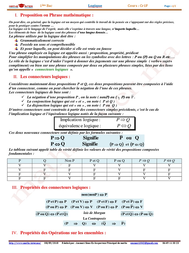 LOGIQUE | PDF | Logique | Raisonnement déductif
