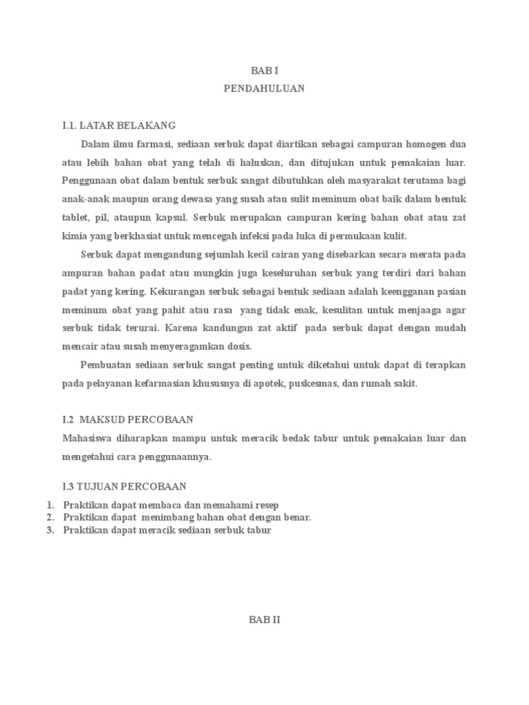 Pulvis Serbuk Tabur | PDF