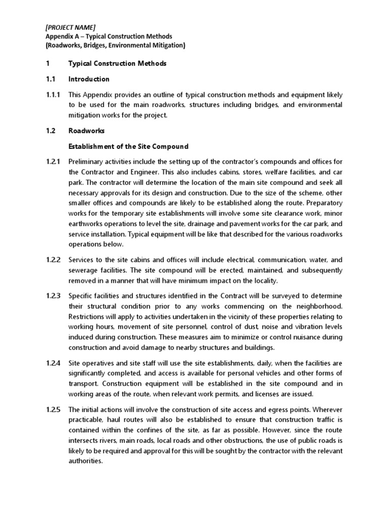 Typical Construction Methods | PDF | Deep Foundation | Road